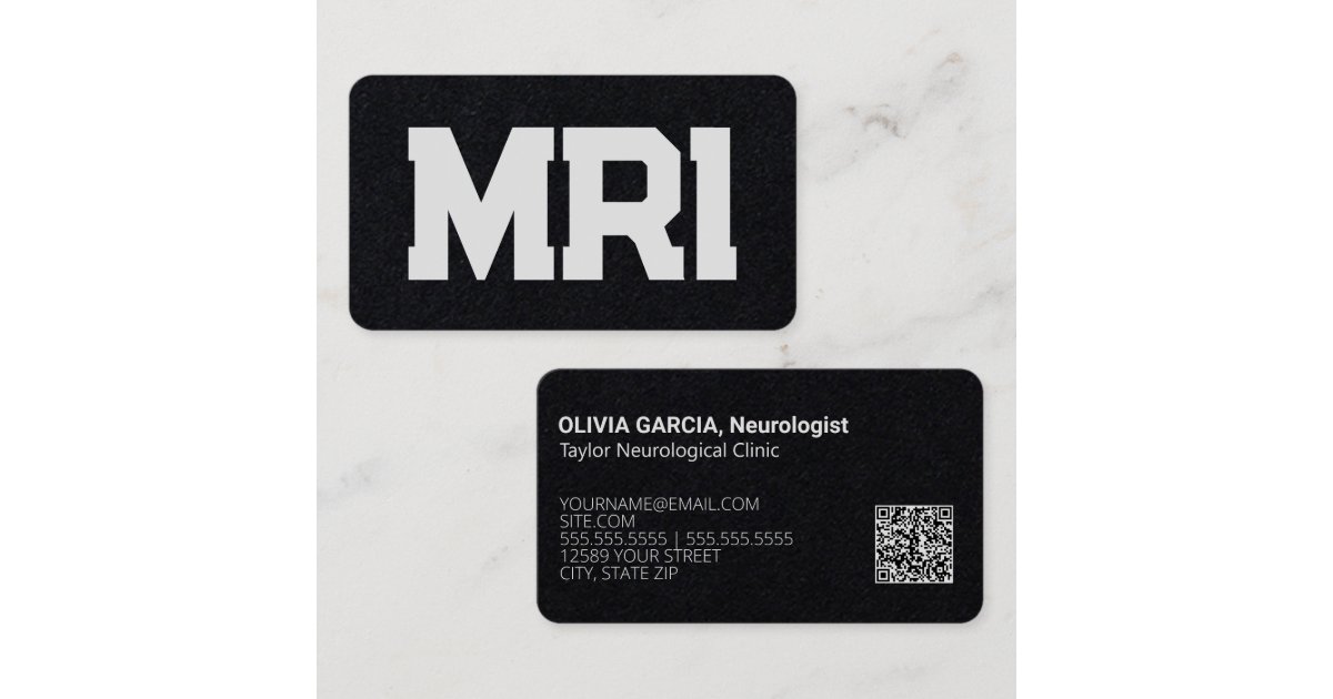 MRI Neurology Custom QR Business Card | Zazzle