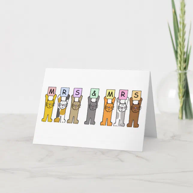Mrs and Mrs Wedding Congratulations Card | Zazzle Mrs and Mrs Wedding Congratulations Card | Zazzle