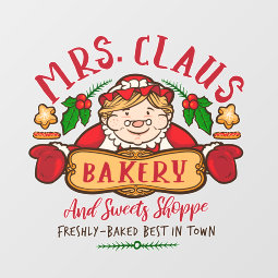 Mrs. Claus Bakery Christmas Floor Decals | Zazzle