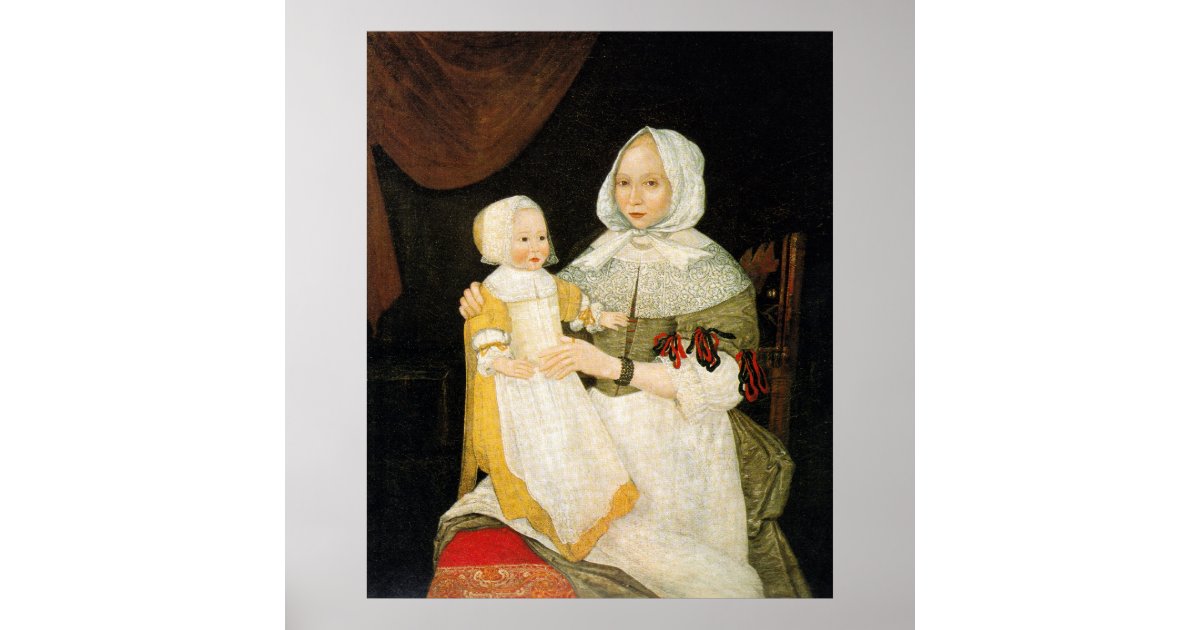 Mrs. Elizabeth Freake and Baby Mary, ca. 1671-1674 Poster | Zazzle
