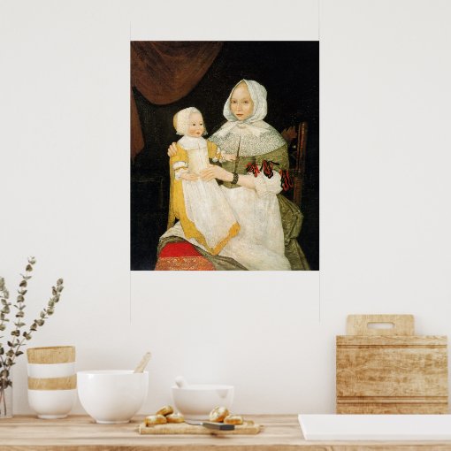 Mrs. Elizabeth Freake and Baby Mary, ca. 1671-1674 Poster | Zazzle