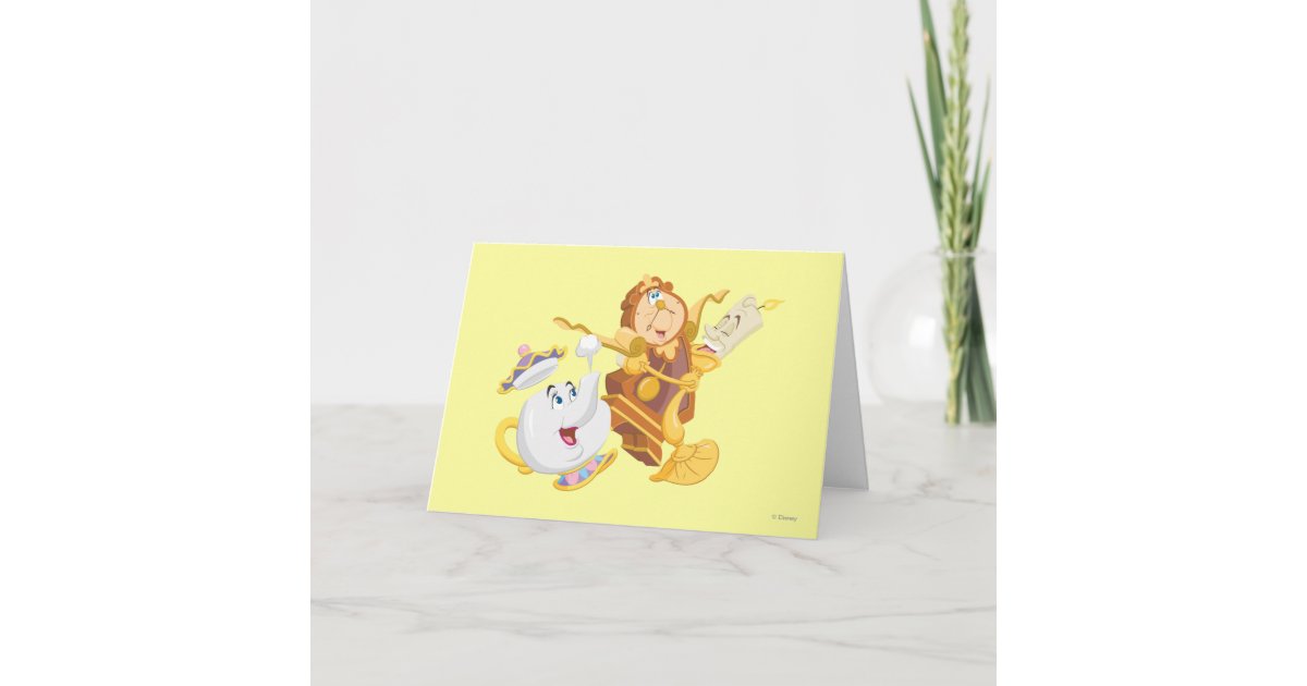 Mrs. Potts & Friends Card | Zazzle