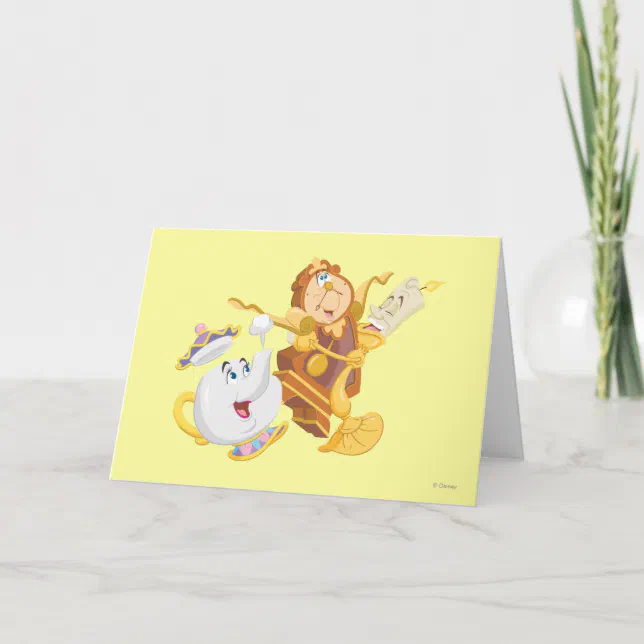 Mrs. Potts & Friends Card | Zazzle