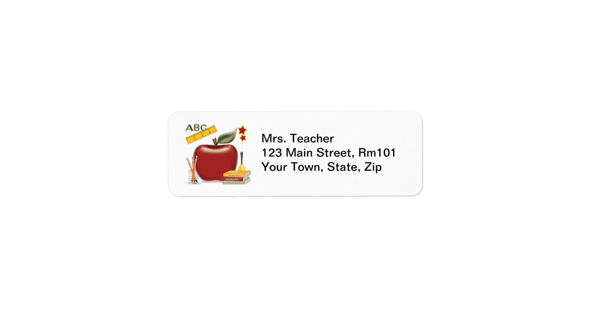 Mrs. Teacher Address Labels | Zazzle