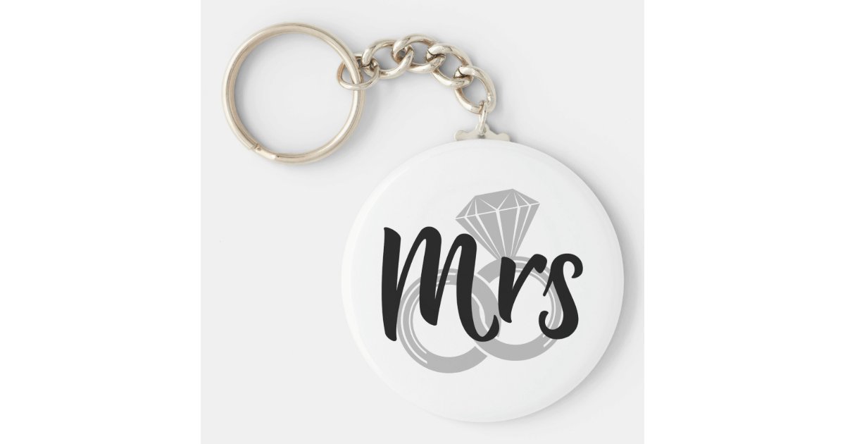 Mrs Wedding Bride Just married Keychain | Zazzle