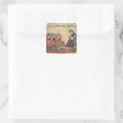 MS Ahmed III 3206 The Philosopher Square Sticker | Zazzle