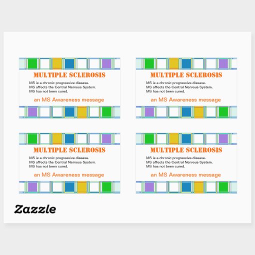 MS Awareness Stickers for Multiple Sclerosis | Zazzle