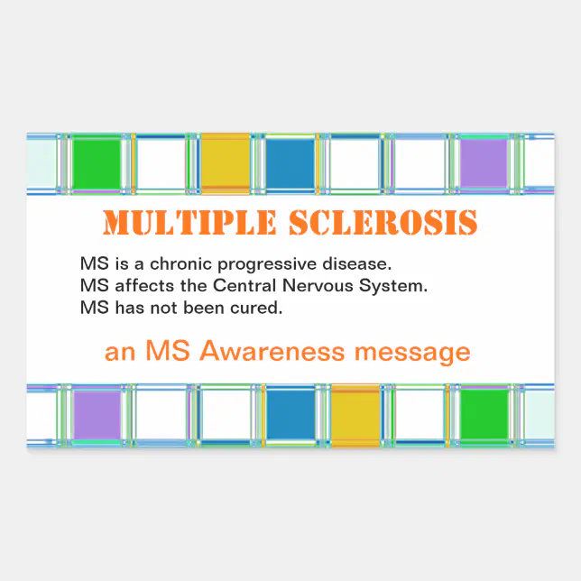 MS Awareness Stickers for Multiple Sclerosis | Zazzle