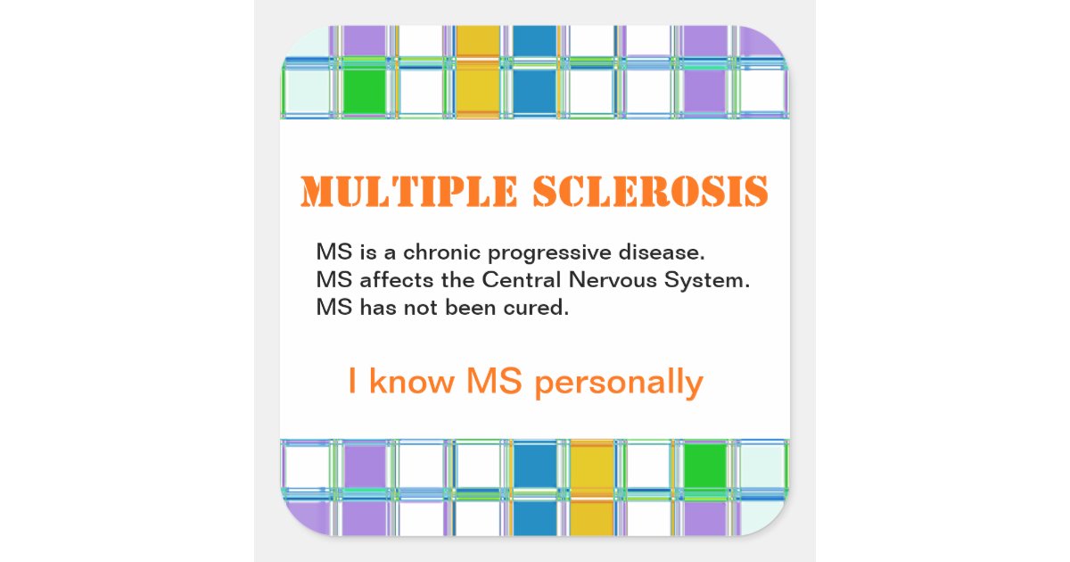 MS Awareness Stickers for Multiple Sclerosis | Zazzle
