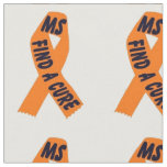 Multiple Sclerosis Awareness Ribbon with Butterfly Fabric | Zazzle