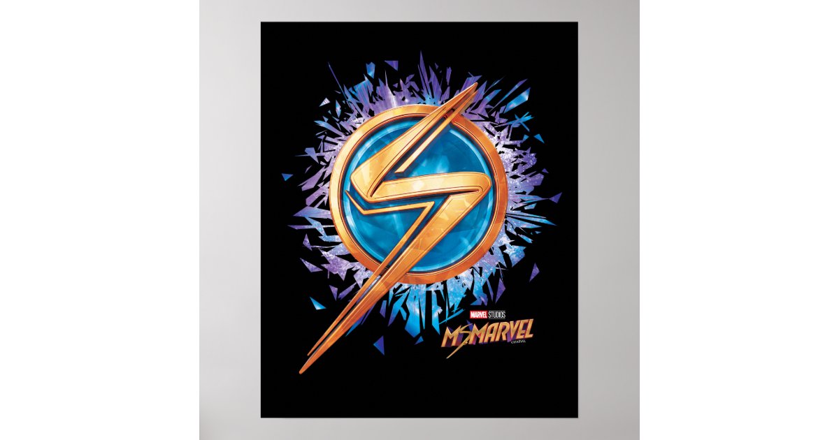 Ms. Marvel | Golden Logo Poster | Zazzle