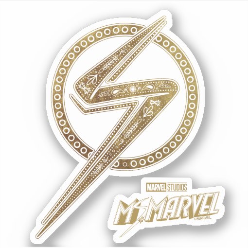 Ms. Marvel | Ornate Pattern Logo Sticker | Zazzle