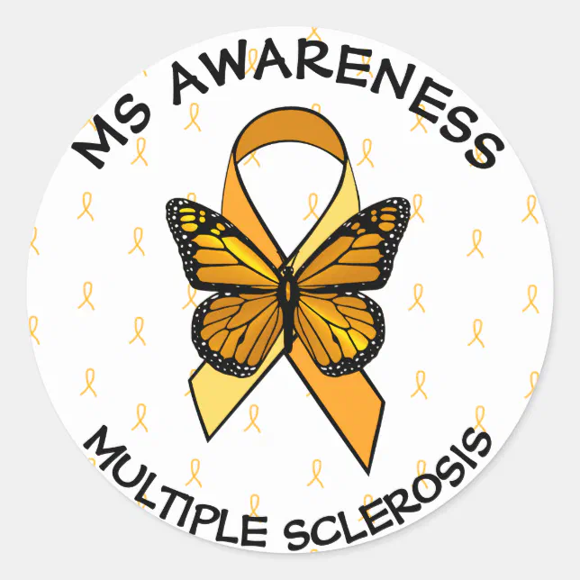 MS Multiple Sclerosis Awareness Butterfly Sticker | Zazzle