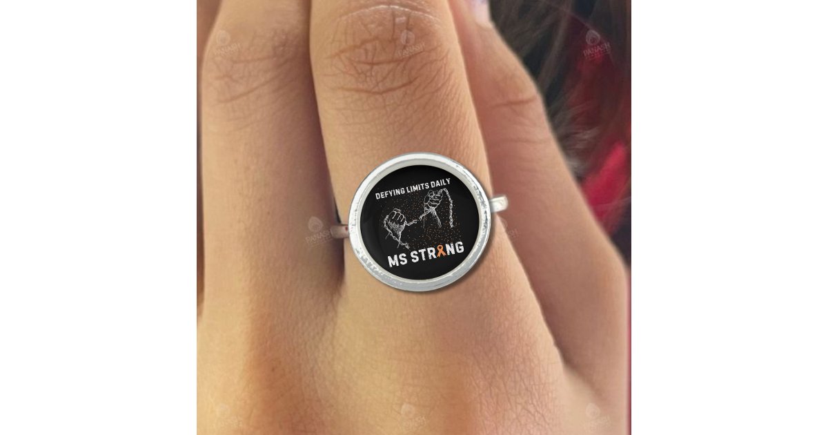 Ms Multiple Sclerosis Awareness Ring | Zazzle