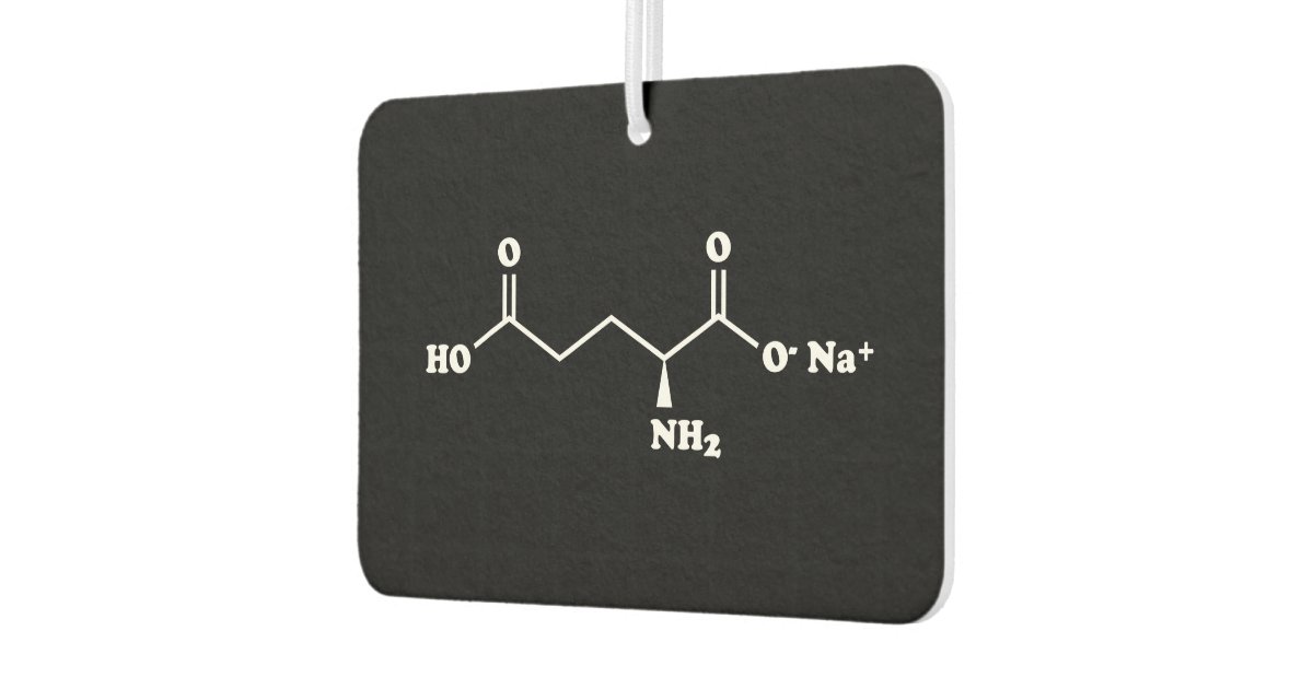 MSG Monosodium Glutamate Molecule Chemical Formula Air Freshener | Zazzle