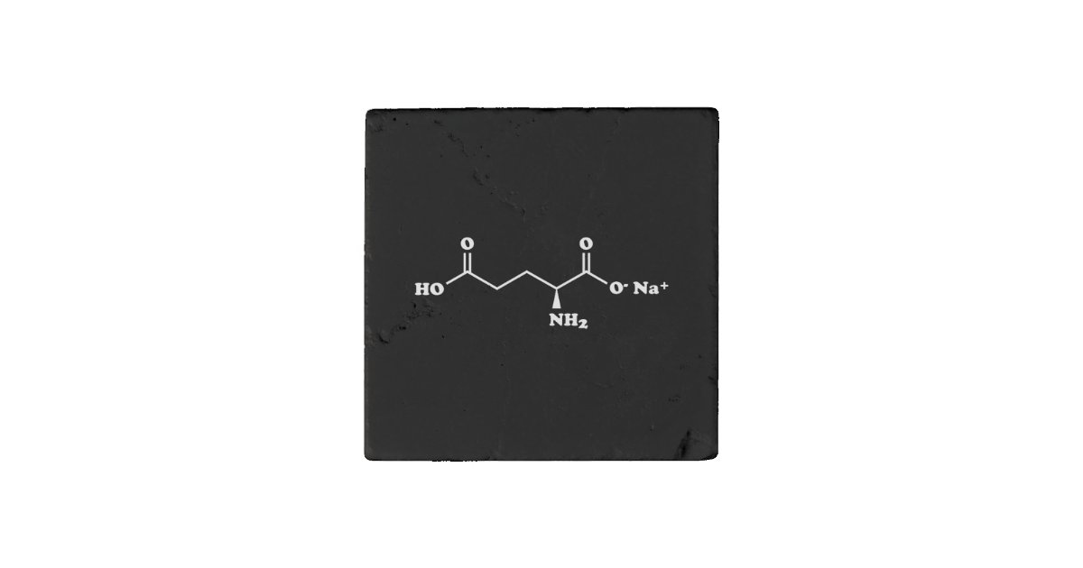 MSG Monosodium Glutamate Molecule Chemical Formula Stone Magnet | Zazzle