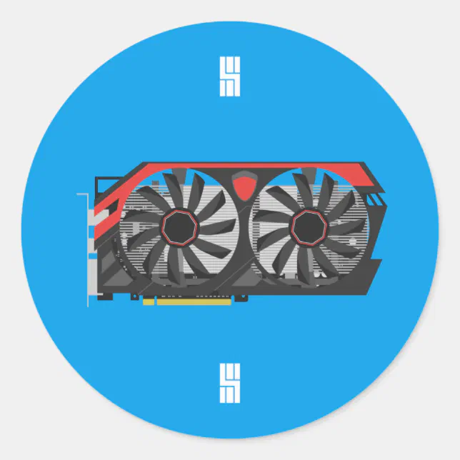 MSI Twin Frozr Graphics Card Design Classic Round Sticker | Zazzle