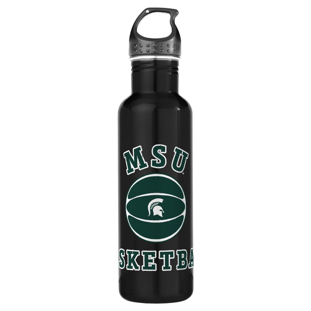 MSU Basketball | Michigan State University 4 Water Bottle | Zazzle