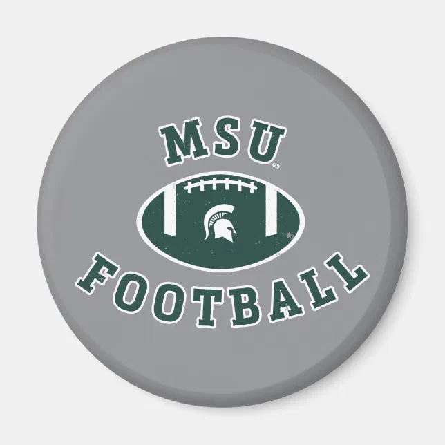 MSU Football | Michigan State University 4 Magnet | Zazzle