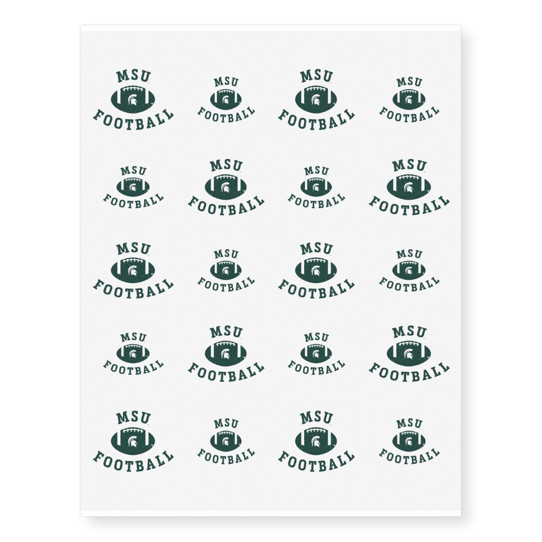 MSU Football | Michigan State University Temporary Tattoos | Zazzle