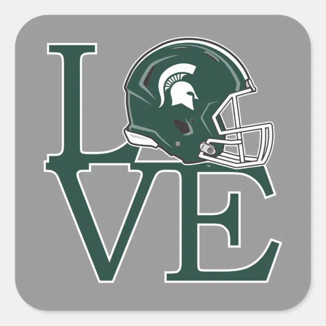 MSU Love Square Sticker | Zazzle