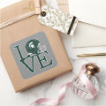 MSU Love Square Sticker | Zazzle