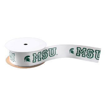 MSU Michigan State Fan Green White Ribbon | Zazzle