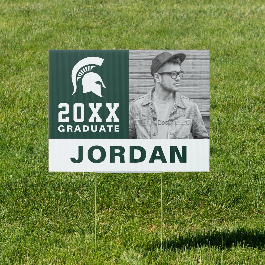 MSU Michigan State Graduation - Photo Sign | Zazzle