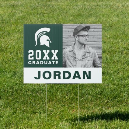 Congrats MSU Michigan State Grad - Photo Sign | Zazzle