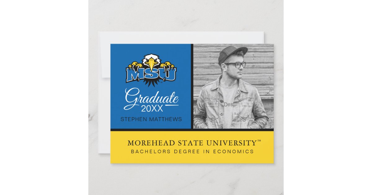 MSU Morehead State Graduate - Color Block Invitation | Zazzle