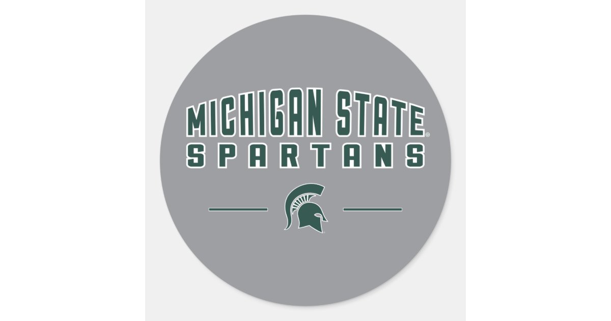 MSU Pennant | Michigan State University 4 Classic Round Sticker | Zazzle