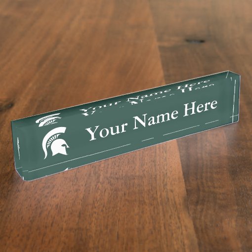 MSU Spartan Name Plate | Zazzle