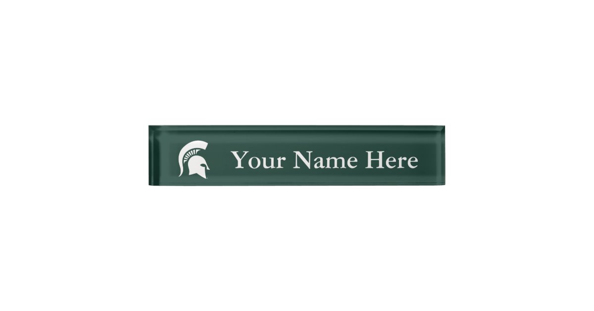 MSU Spartan Name Plate | Zazzle