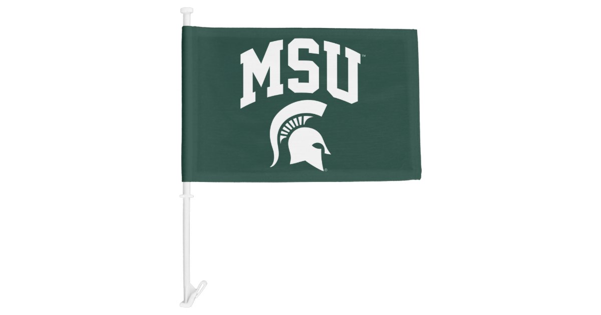 MSU Spartans Car Flag | Zazzle
