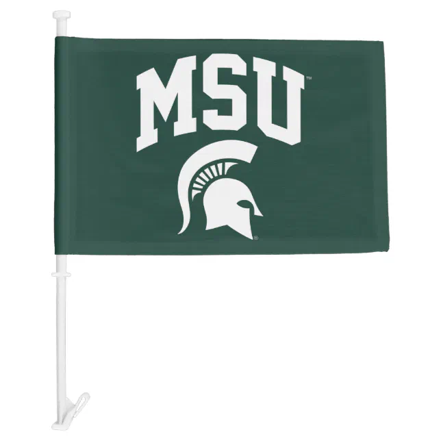 MSU Spartans Car Flag | Zazzle