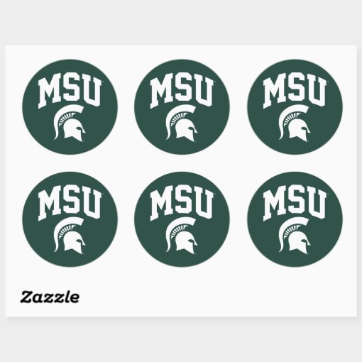 MSU Spartans Classic Round Sticker | Zazzle