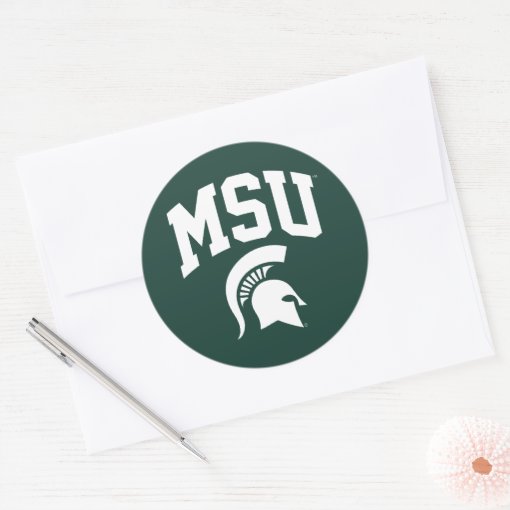 MSU Spartans Classic Round Sticker | Zazzle