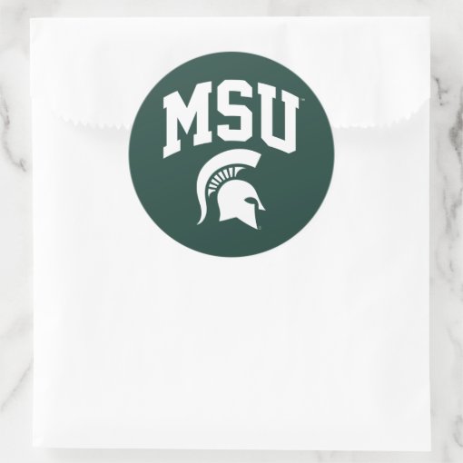 MSU Spartans Classic Round Sticker | Zazzle