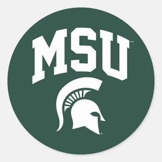 MSU Spartans Classic Round Sticker | Zazzle.com
