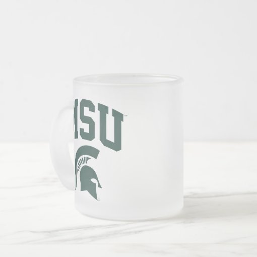 MSU Spartans Frosted Glass Coffee Mug | Zazzle