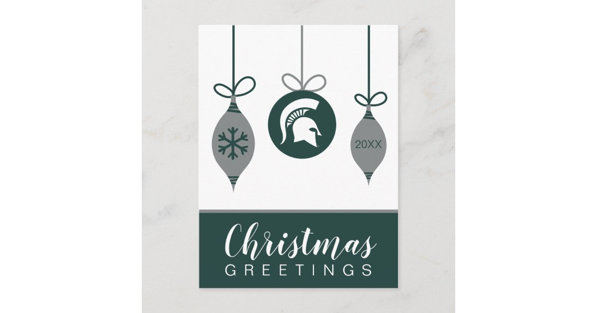 MSU Spartans Holiday Postcard | Zazzle