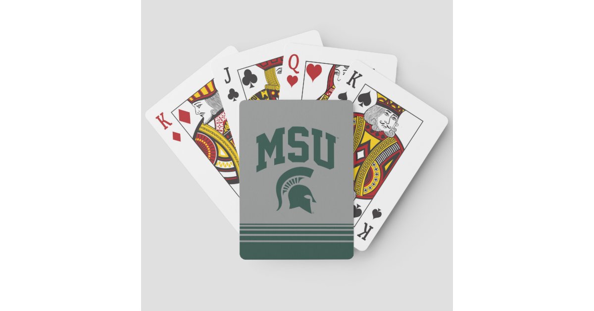 MSU Spartans Poker Cards | Zazzle