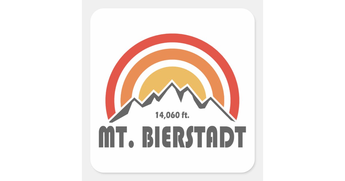Mt. Bierstadt Square Sticker | Zazzle