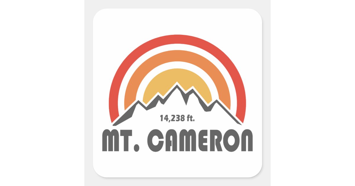 Mt. Cameron Square Sticker | Zazzle