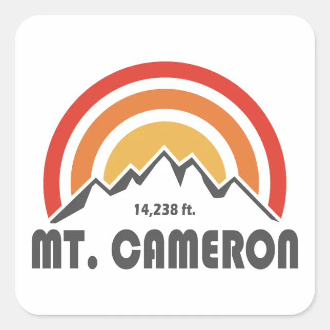 Mt. Cameron Square Sticker | Zazzle
