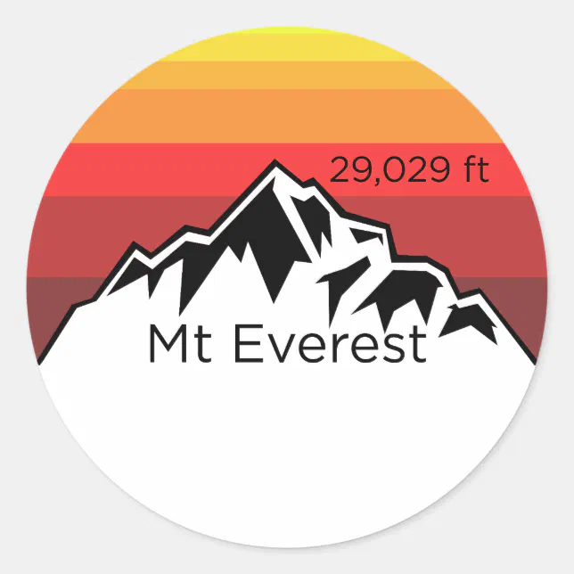 Mt Everest summit sticker | Zazzle