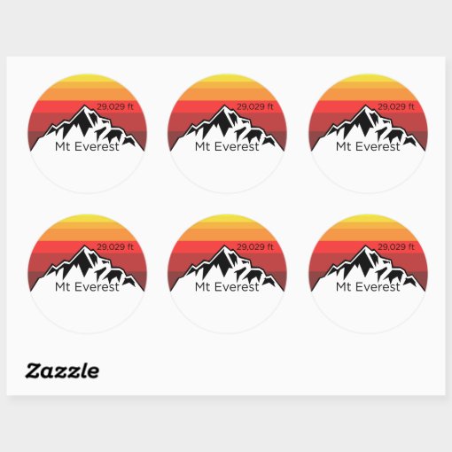 Mt Everest summit sticker | Zazzle
