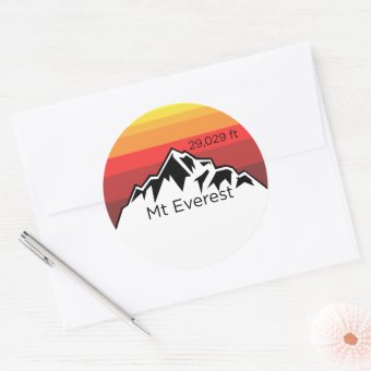 Mt Everest summit sticker | Zazzle