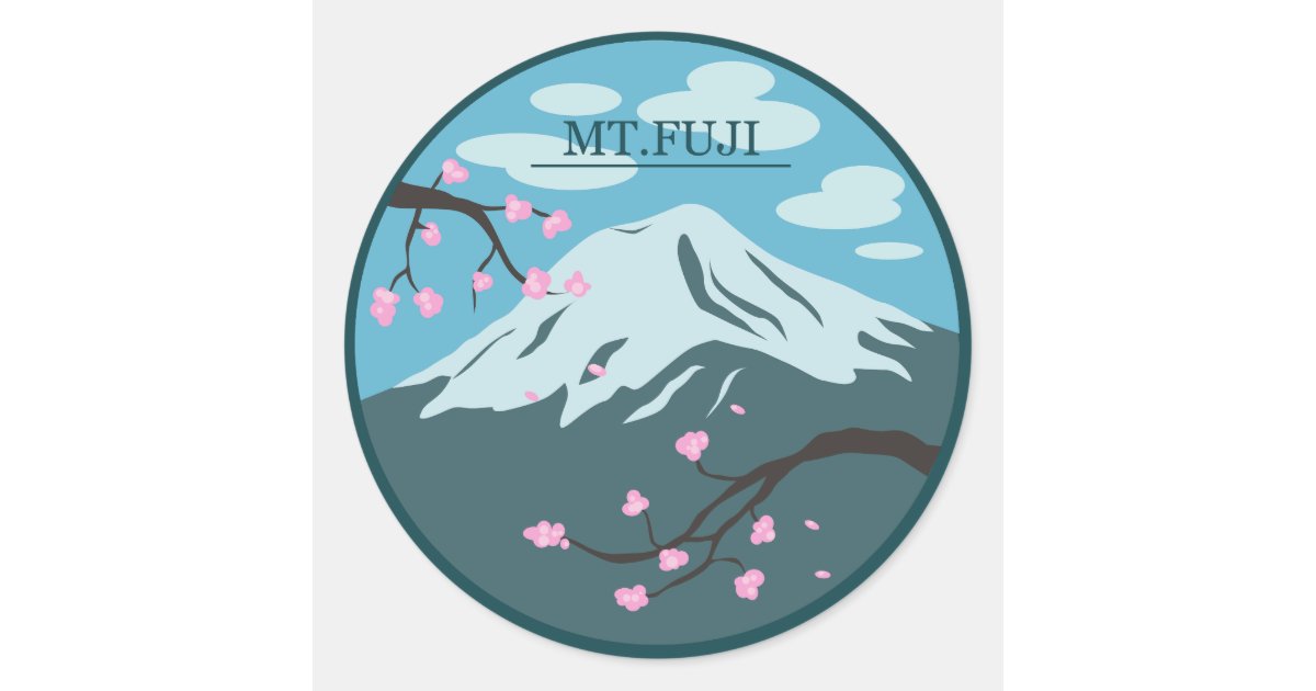 Mt. Fuji Classic Round Sticker | Zazzle