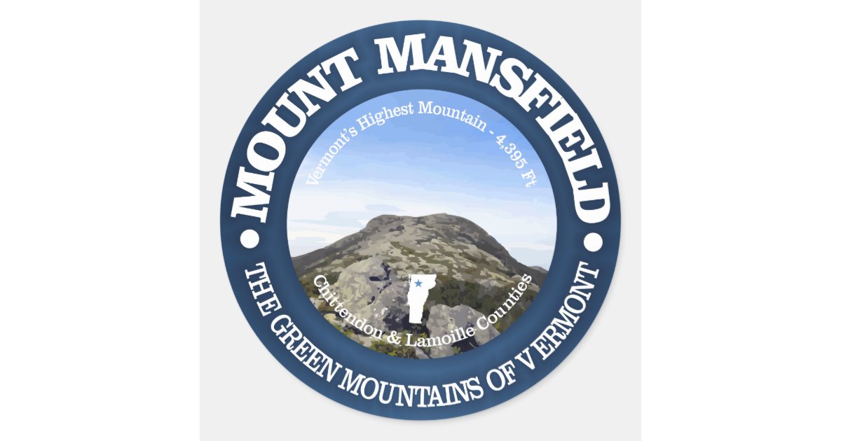Mt Mansfield Classic Round Sticker | Zazzle